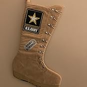 Amazon.com: Kurt Adler 19-Inch U.S. Army Combat Boot Applique Stocking ...