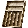 Amazon.com - Kiasthome Acacia Wood Silverware Drawer Organizer, Kitchen ...