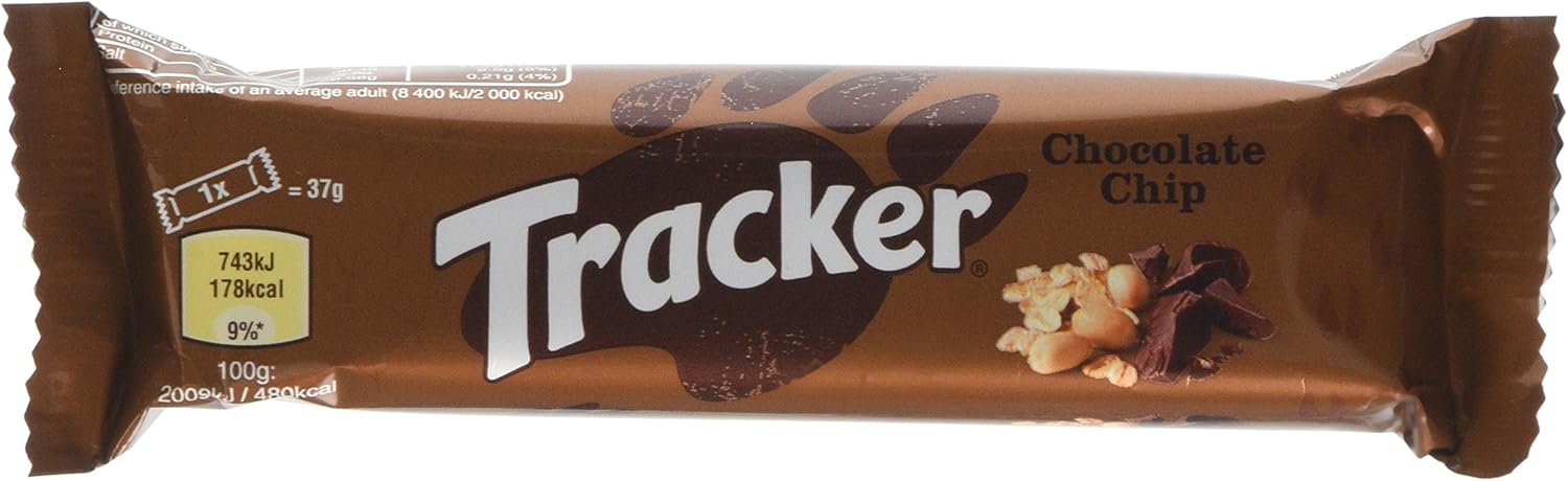 Tracker Milk Choc Chip Single Chocolate Bar, 37 g, Pack of 24: Amazon ...