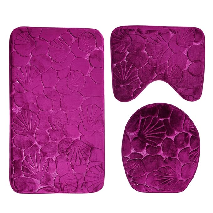 Amazon.de: Badematten Set 3tlg, Asnlove 3er Badgarnitur Badezimmer ...