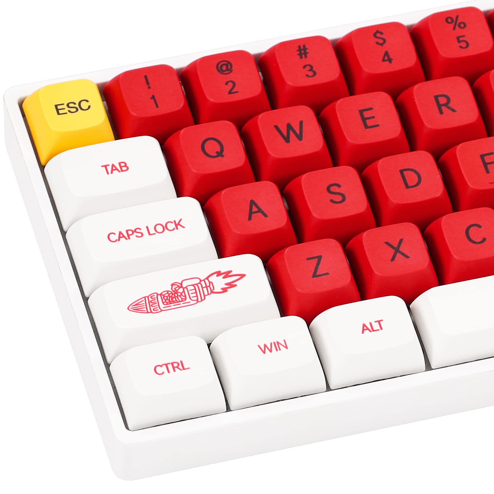 Mua Mosptnspg XDA PBT keycap, 138 Key 2D Alien Sublimation Custom red ...