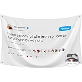 Amazon.com : siixoi Kanye Tweet Flag 3x5 Ft Funny Tweet Rapper Tapestry ...