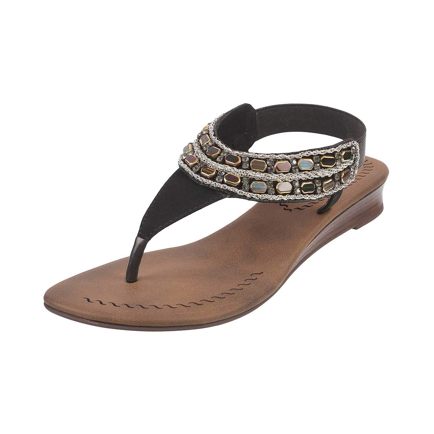 Buy Mochi Women's Black Fashion Sandals - 3 UK (36 EU) (35-3671) at ...