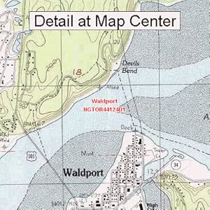 Amazon.com : USGS Topographic Quadrangle Map - Waldport, Oregon (Folded ...