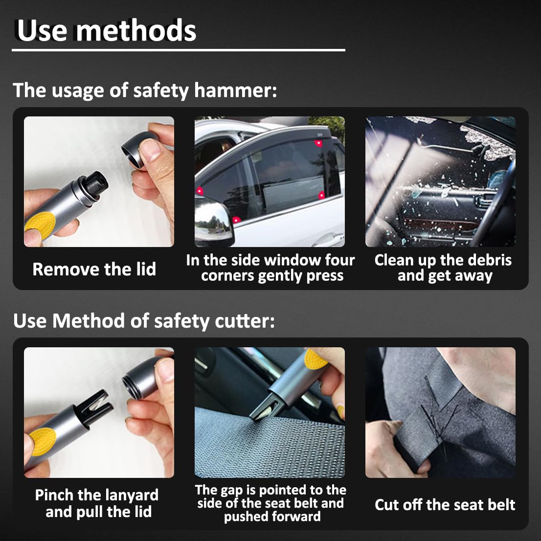 Smosun Safehammer - 2025 Upgraded Safe Hammer Glass Breaker Under Water ...