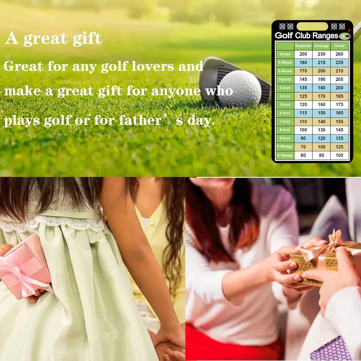 Mua 10 Pcs Golf Club Range Chart Card 2 x 3.5 inch Golfers Quick ...