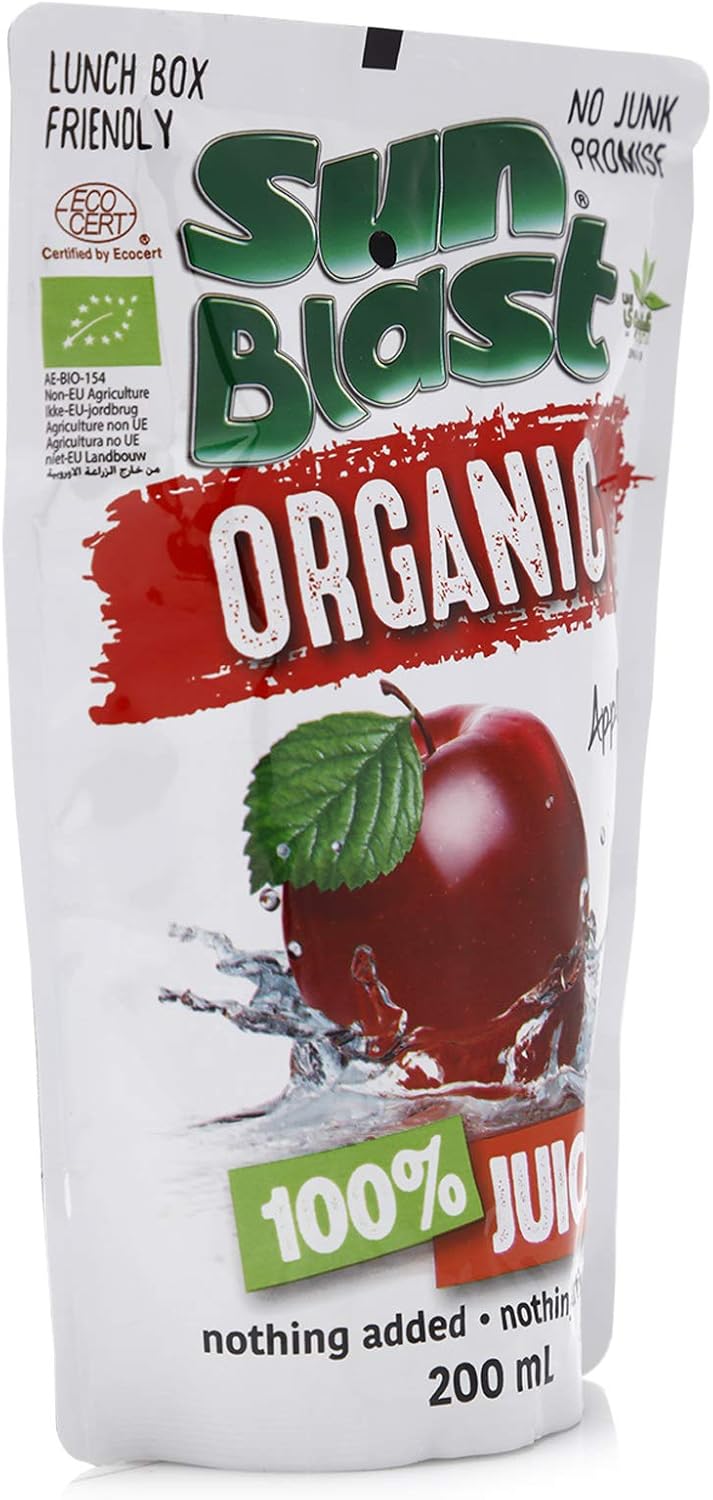 Sun Blast Organic Apple Juice, 200 ml: Buy Online at Best Price in UAE ...