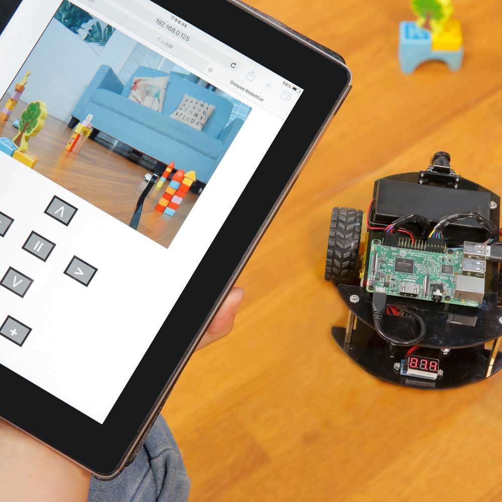 OSOYOO Robot Car Kit Smart Car Learning Kit for Raspberry Pi 3B, B+ ...