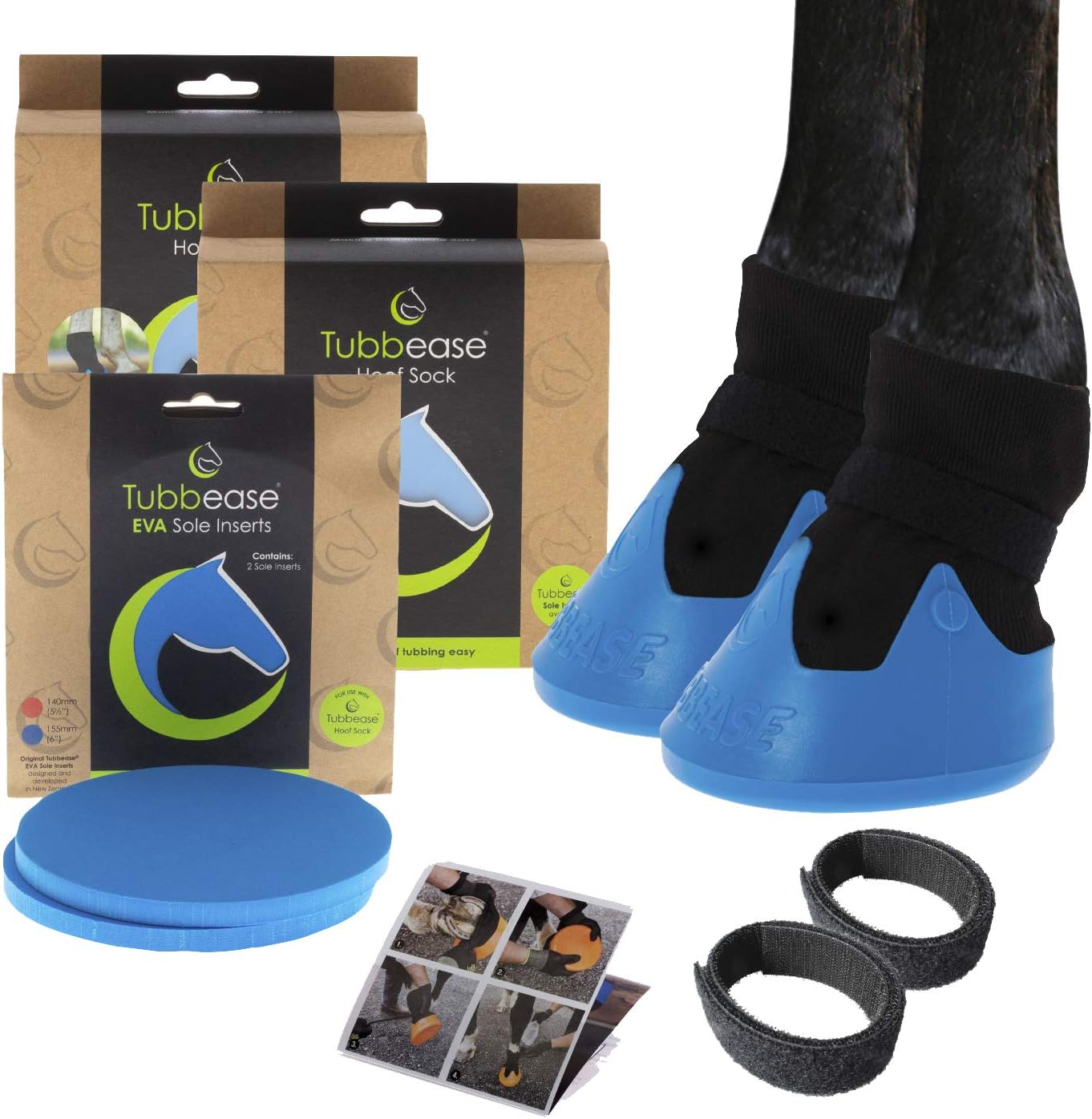 Amazon.com : TUBBEASE Hoof Soaking Boot with EVA Sole Insert Bundle ...