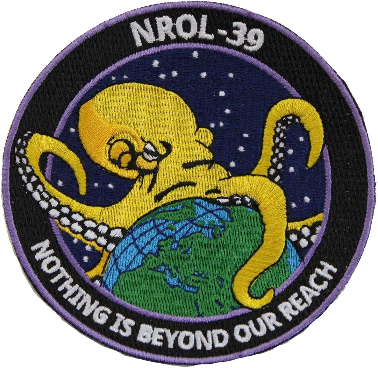 Amazon.com: US NROL-39 Collector Octopus Space SPY Satellite Mission Patch Nothing is Beyond ...