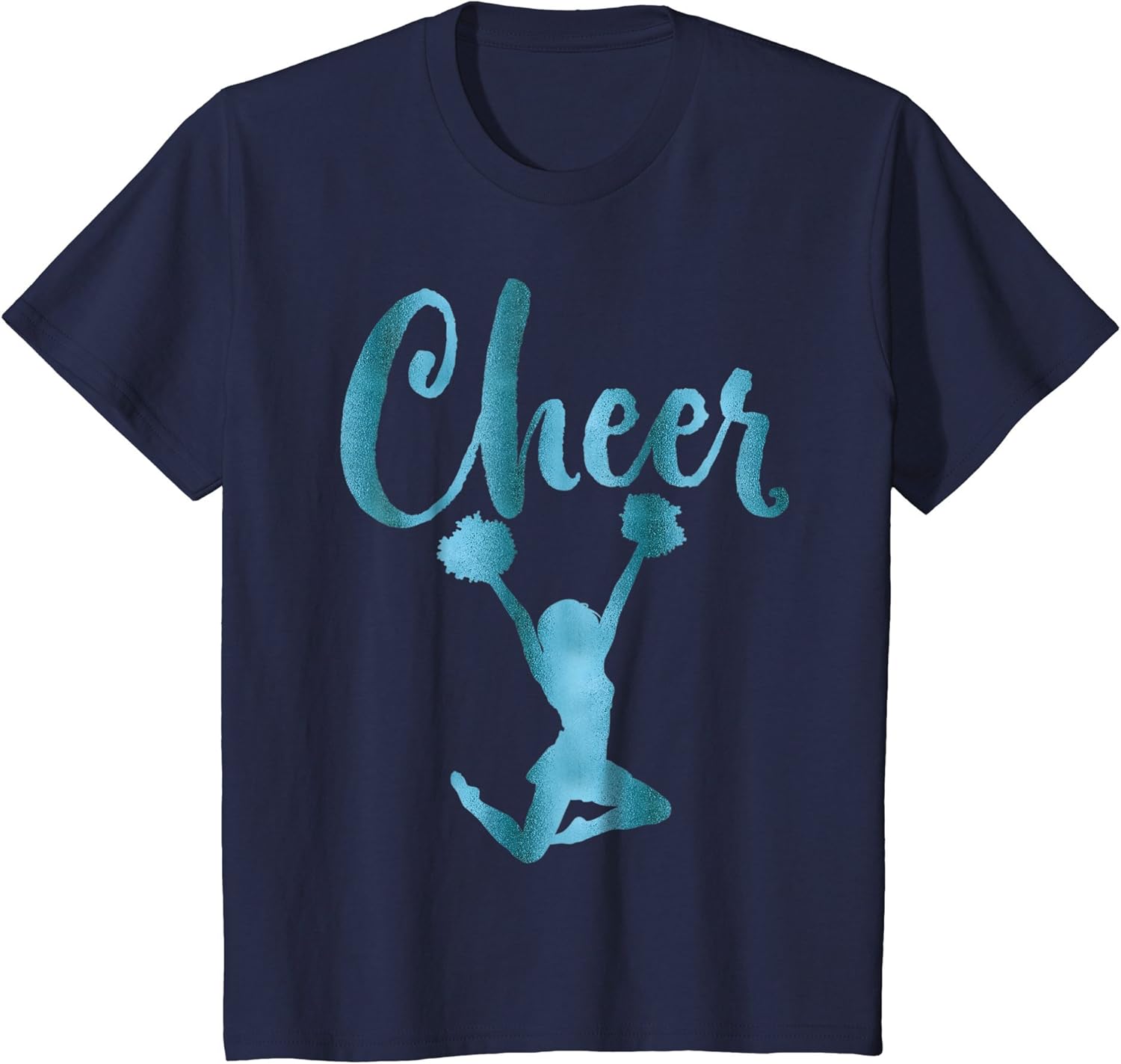 Amazon.com: Teal Script Cheer Cheerleading Shirts: Clothing