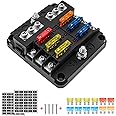 Amazon.com: Geloo 12V Fuse Block for Boat, 6 Way Marine Fuse Block with ...