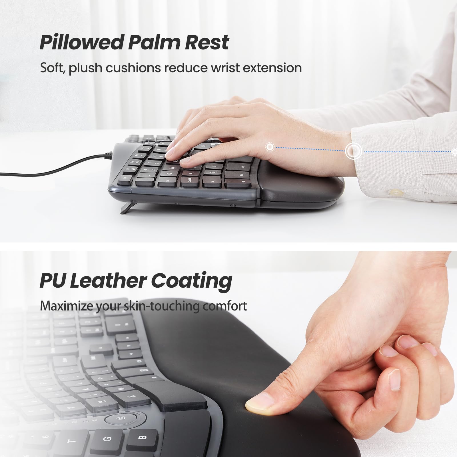 Mua Nulea Ergonomic Keyboard, Wired Split Keyboard with Pillowed Wrist ...