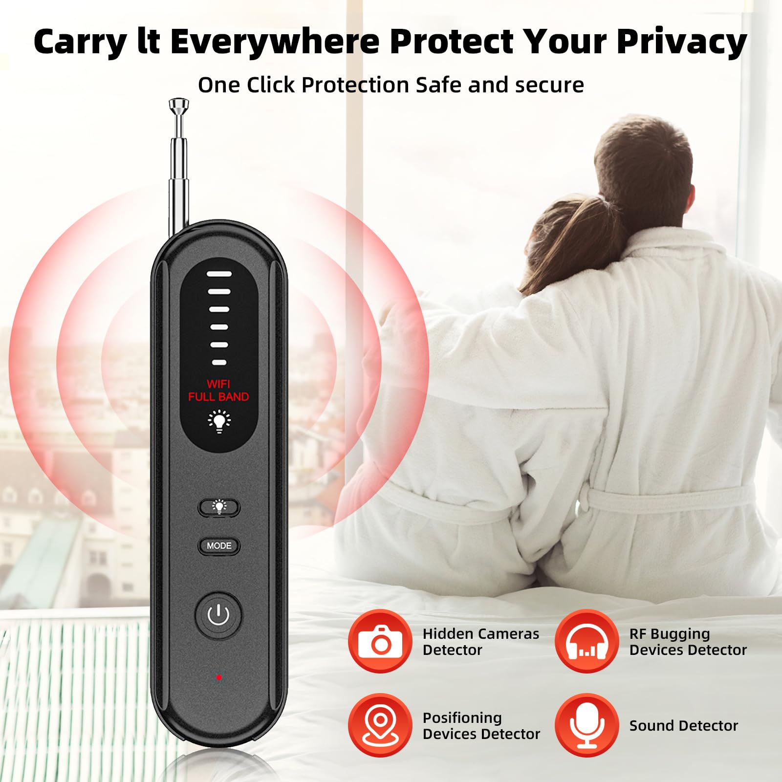 Hidden Camera Detector, 2024 Anti-Spy Camera Detector, Hidden Device ...