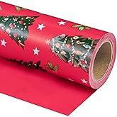 Amazon.com: WRAPAHOLIC Reversible Christmas Wrapping Paper - Mini Roll - 17 Inch X 33 Feet ...