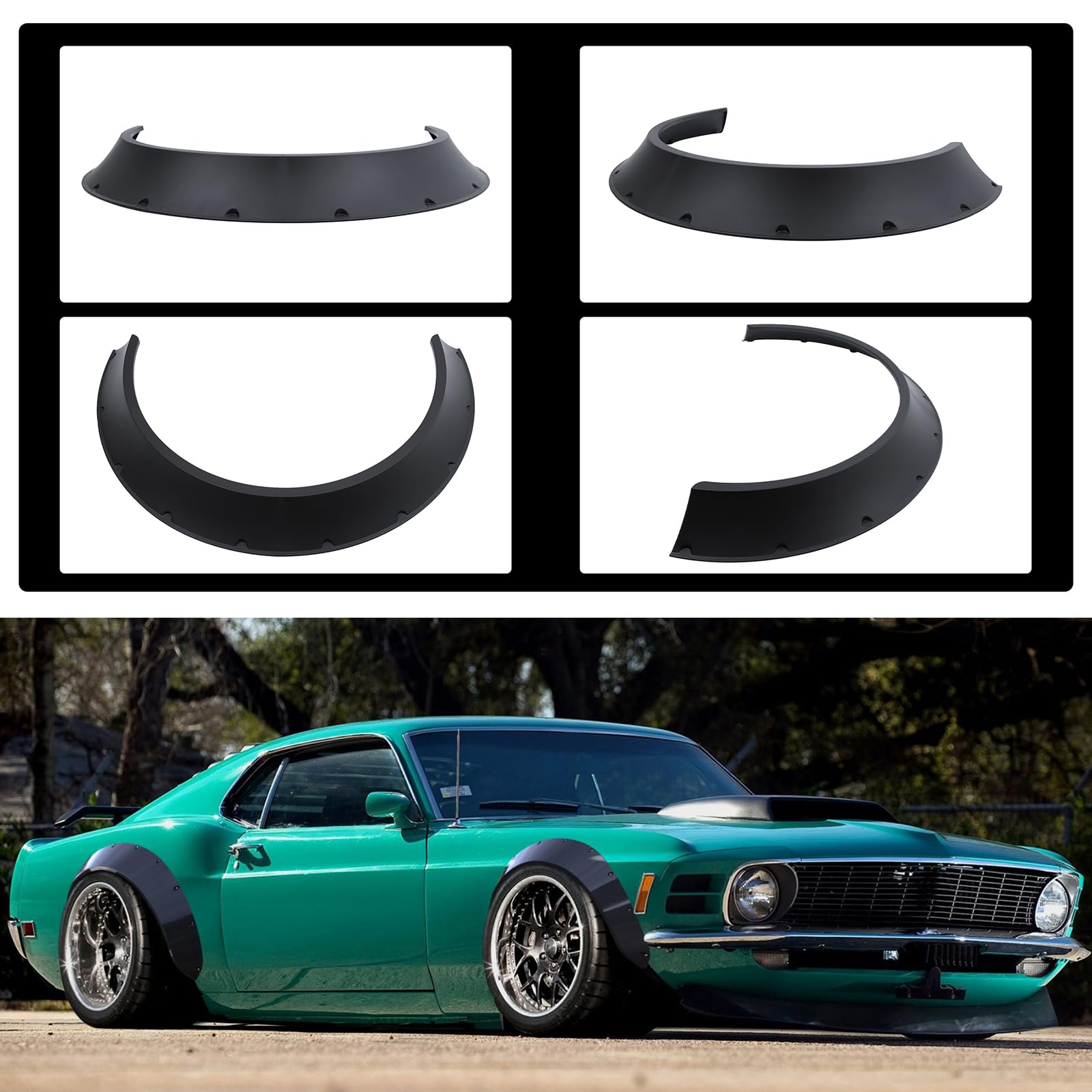 Mua DREAMOTOR 4PCS Universal Fender Flares, Wide Body Kit Flexible ...