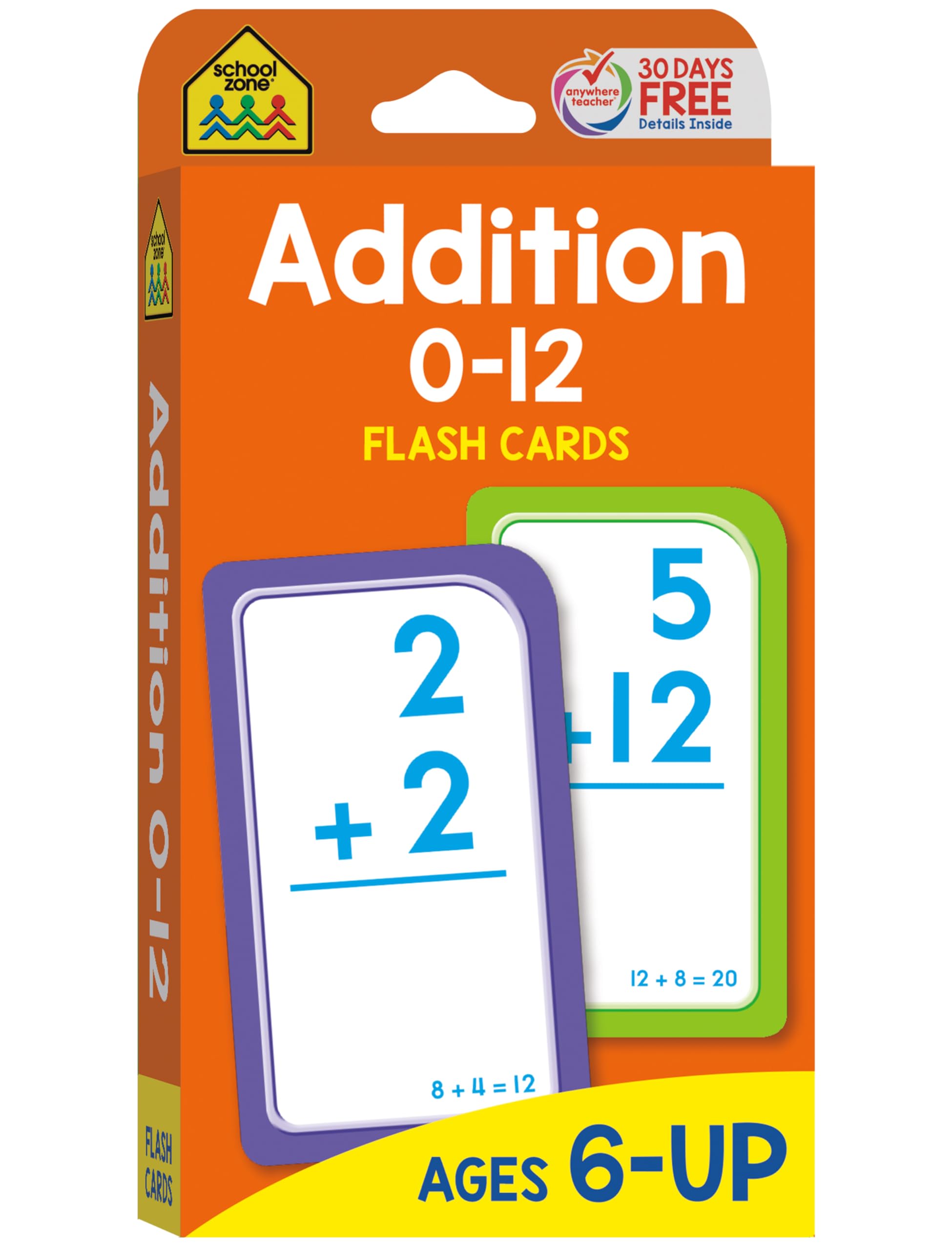 Mua School Zone Addition 0-12 Flash Cards: 56 Cards, 1st Grade, 2nd ...