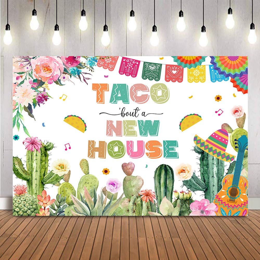 Taco Bout A New House Backdrop Mexican Themed Housewarming Home Fiesta ...