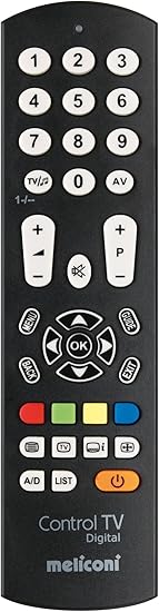 Meliconi Control TV Digital Telecomando Universale per TV, Nero: Amazon ...
