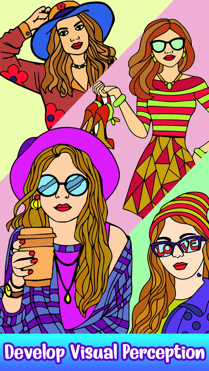 Fashion Color by Number - Girls Paint + Glitter + Crayon , Grownups ...