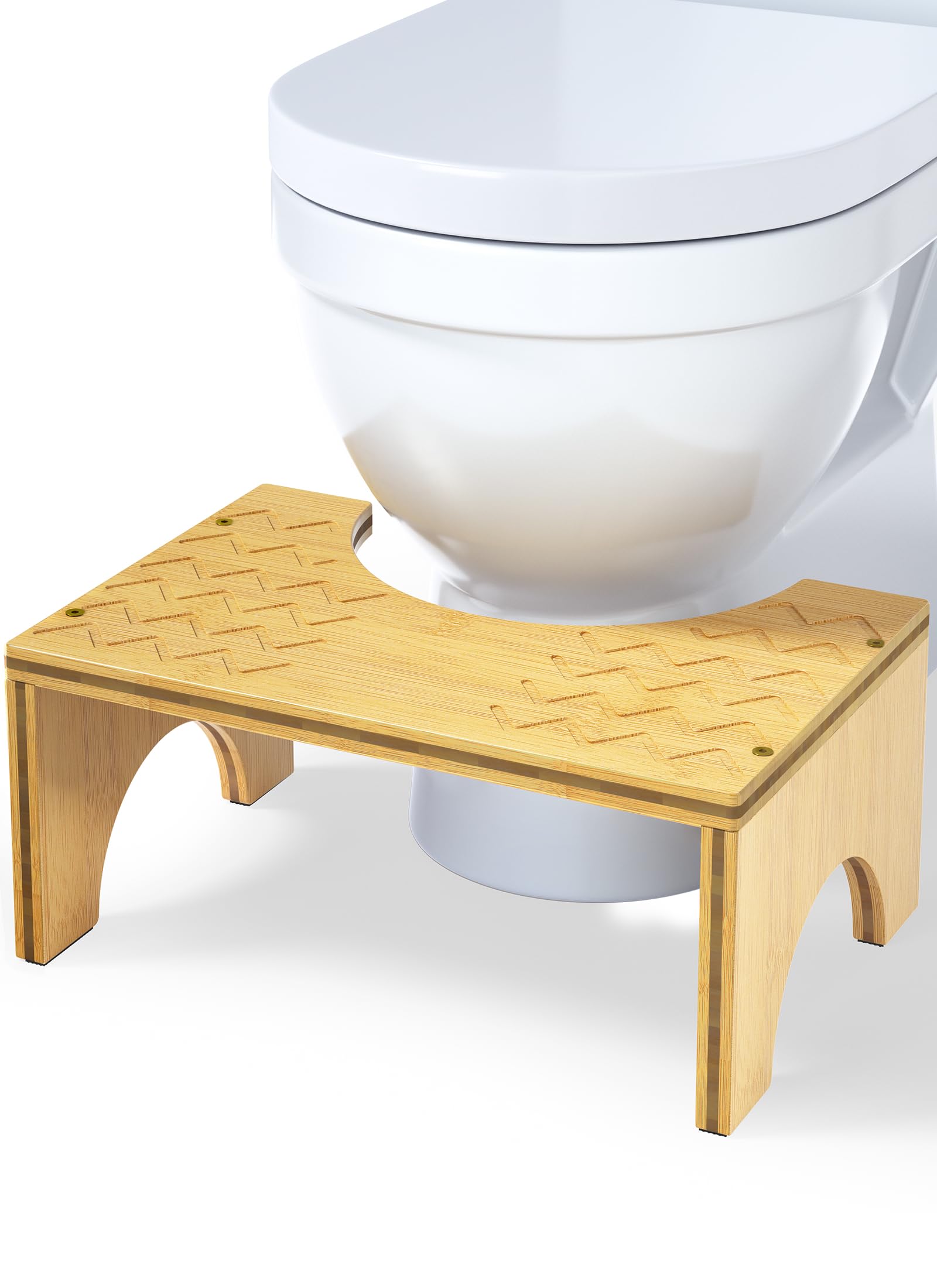 Toilet Stool, Easoger Poop Stool Adult, 7" Wood Potty Stool, Bathroom ...