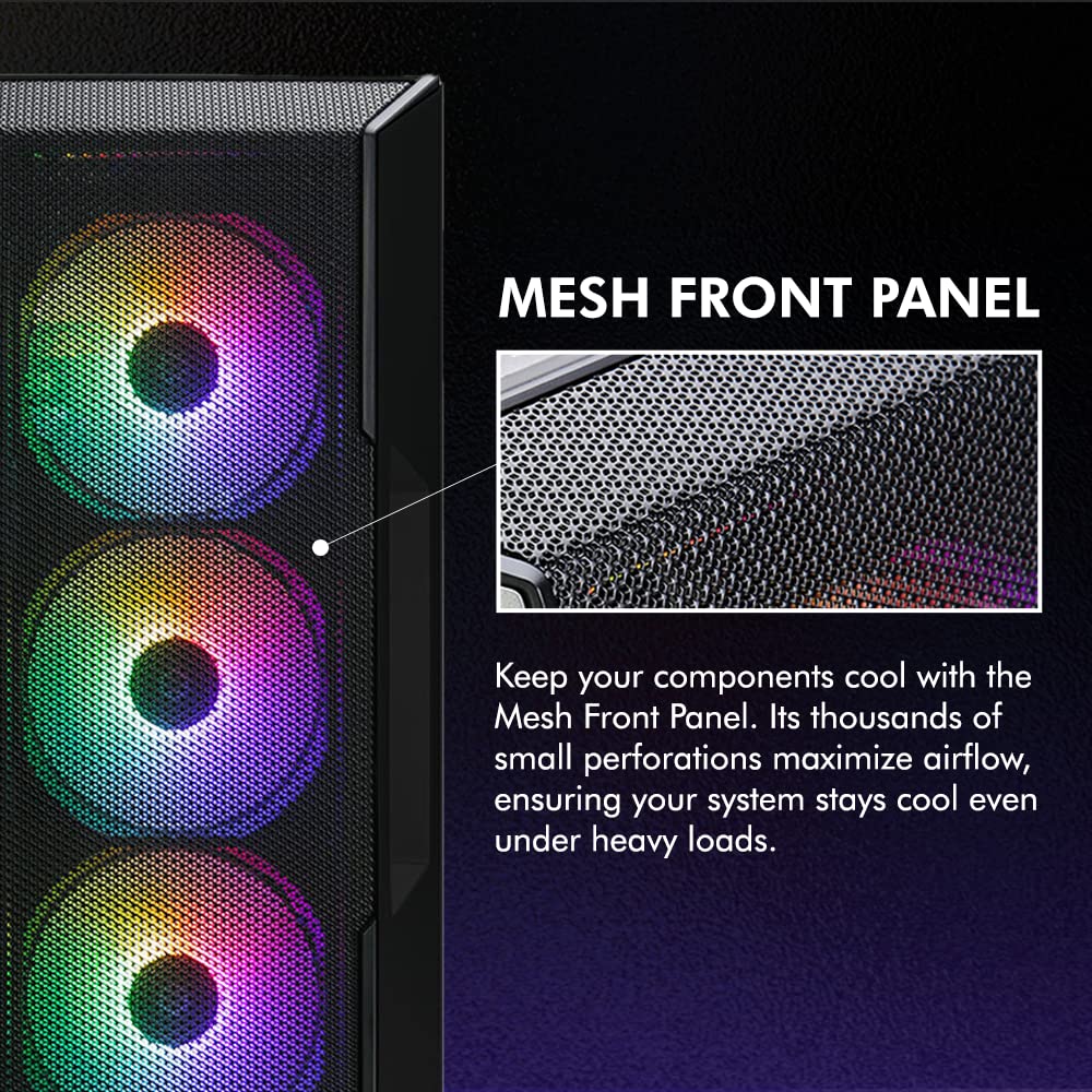 Zalman I3 NEO ATX Mid Tower Gaming PC Case - 4 X 120mm Fixed RGB Fans ...