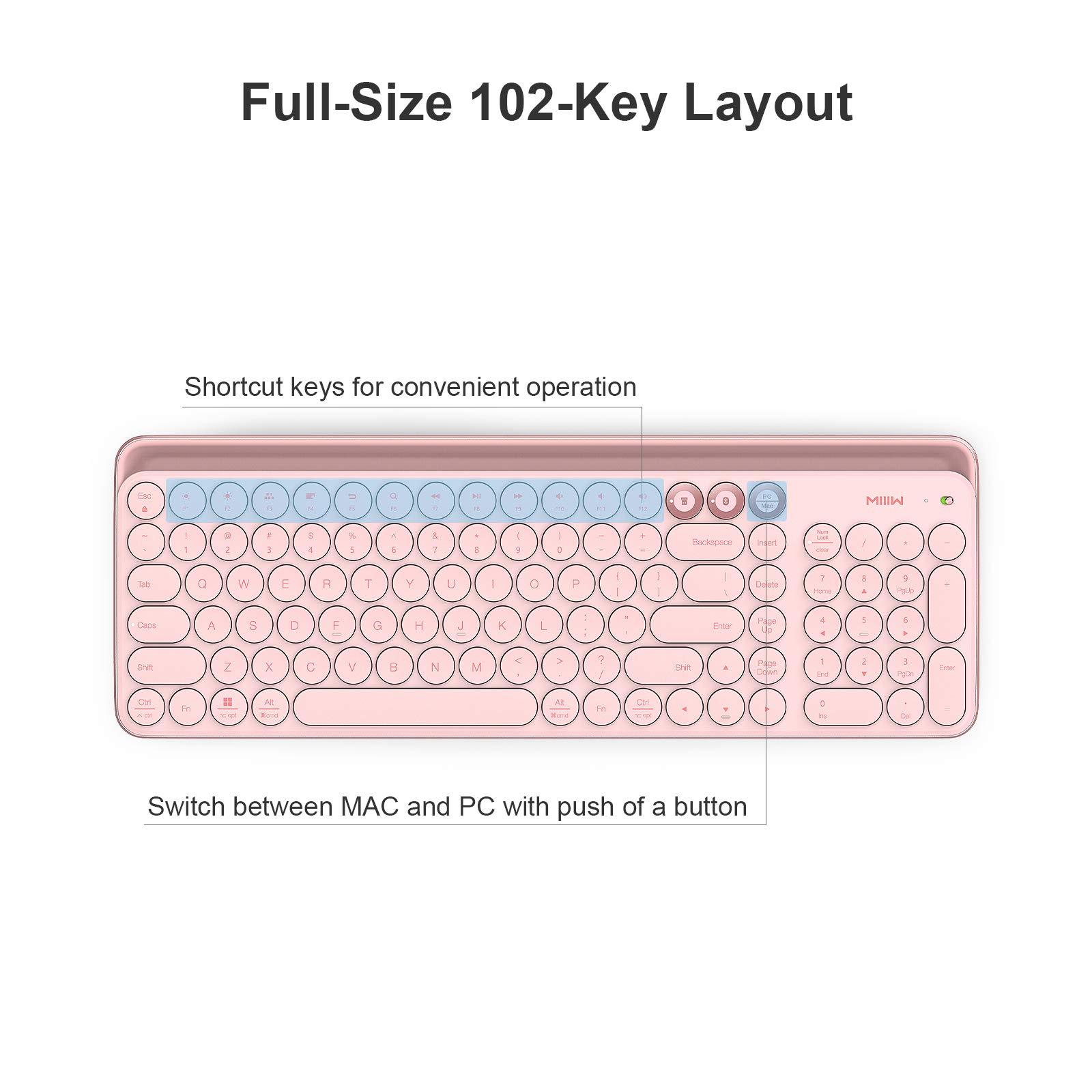 Mua MIIIW K02 Dual-Mode Wireless Bluetooth Keyboard, Universal Keyboard ...