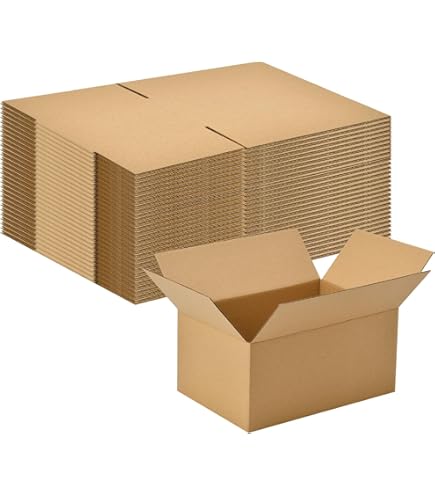Corrugated Boxes 100 Pack Of 6x6x4 Inch Cardboard Shipping Boxes ...