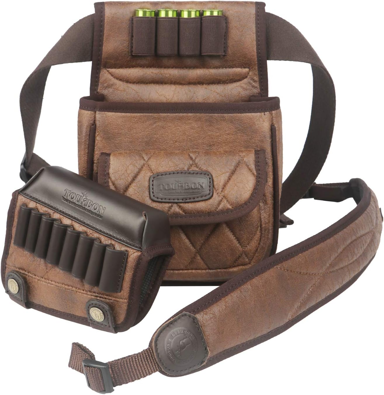 Tourbon PU Leather Rifle Buttstock Cheek Rest, Vintage Shotgun Shell ...