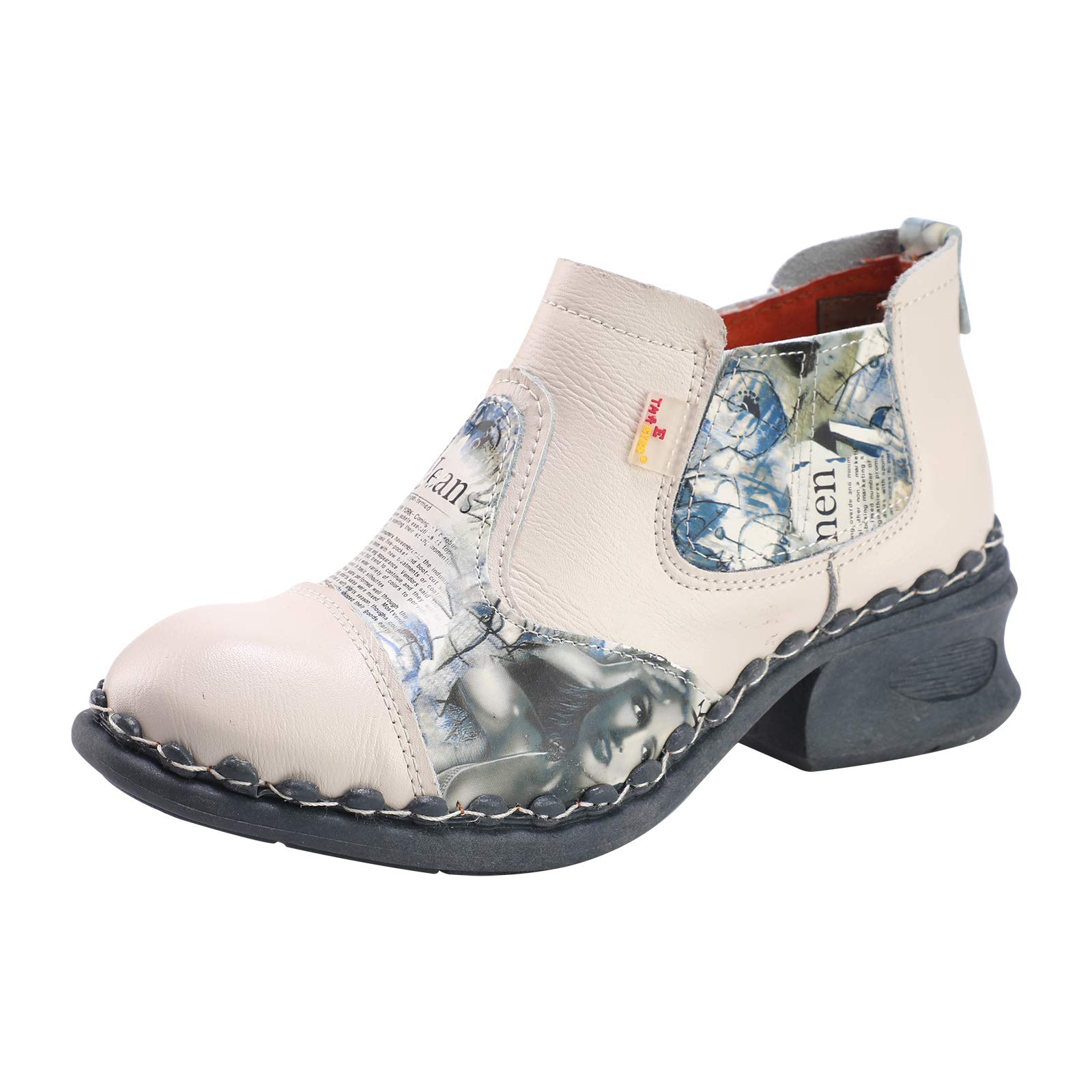 TMA EYES Women's Ankle Booties Shoes Slip on with Zipper for Ourdoor ...