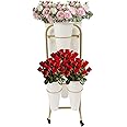 Amazon.com: QWNBG Flower Display Stand with 6 Buckets, 2 Tier Flower ...