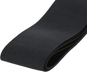 Usew 3-inch Wide Black Knit Heavy Stretch High Elasticity Elastic Band ...