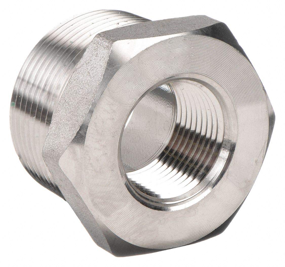 Hex Reducing Bushing 3 4 X 3 8 In 304 SS Amazon Industrial