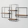 Amazon.com: Sullivans Quadrate Open Wood Wall Shelf, Wall Décor, Wall ...