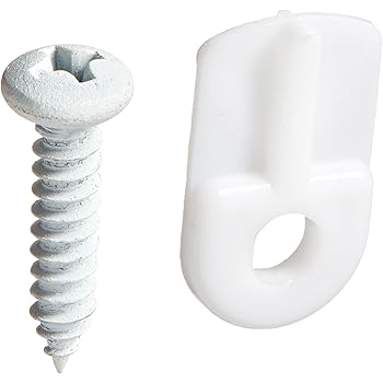 Slide-Co 181959 Screen Turn Buttons, W/Screws, White Plastic, (Pack of ...