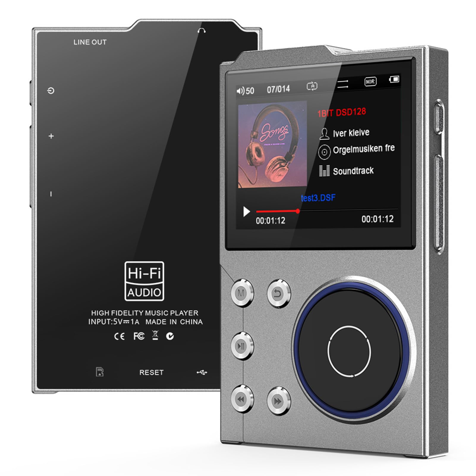 HiFi MP3 Player with Bluetooth, Lossless DSD DAC Flac, High Resolution ...