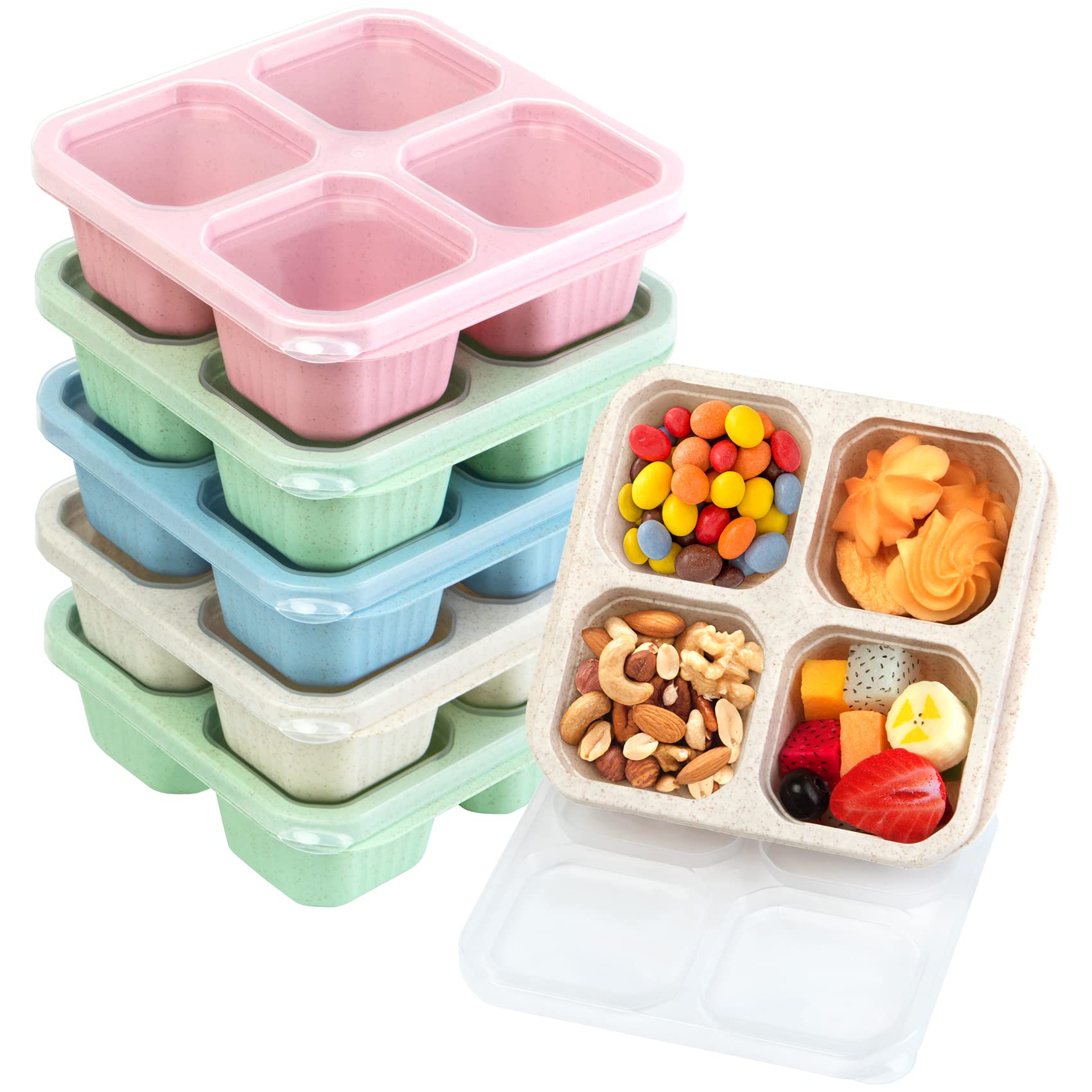 Mua 6 Pack Snack Containers, Reusable Kids lunchable Container, 4 ...
