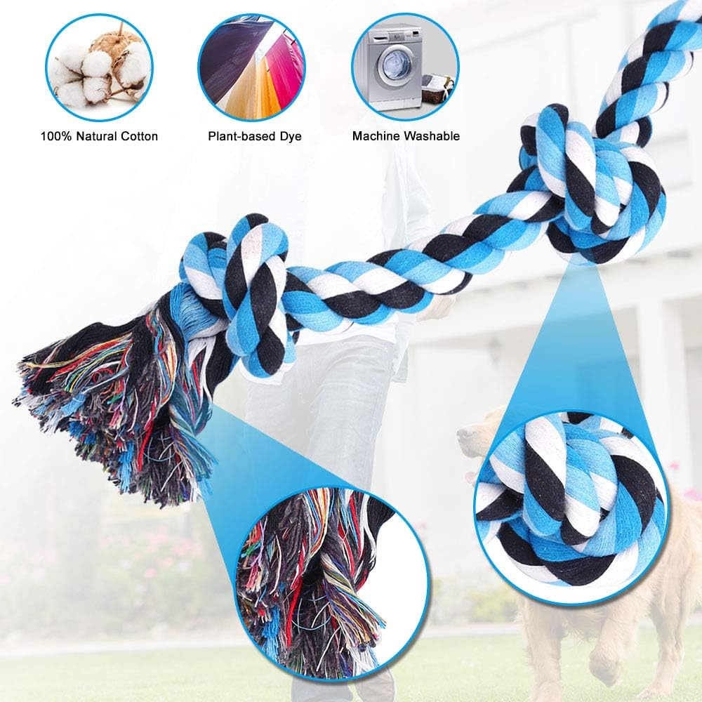 Hipat Dog Rope Toy for Aggressive Chewers, Super Large(35 Inch, 1.6 ...