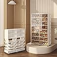 Amazon.com: Mayi Box Portable Shoe Storage Cabinet for Closet Entryway with Wheels,Foldable Shoe ...