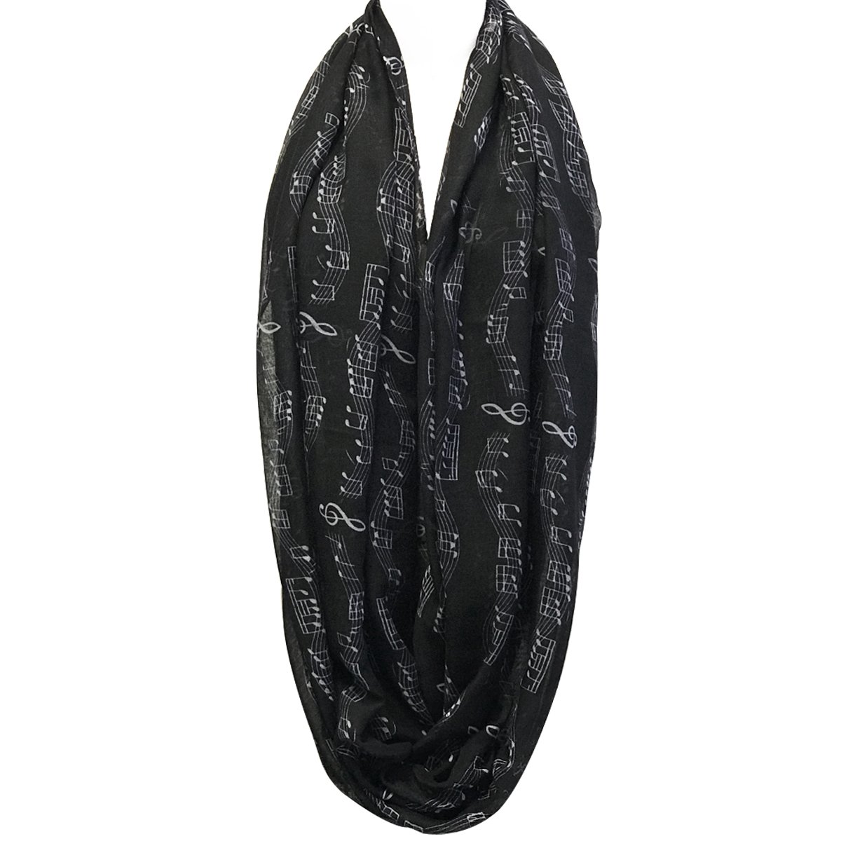 Wrapables Lightweight Musical Notes Infinity Scarf | Buy Scarves and Wraps