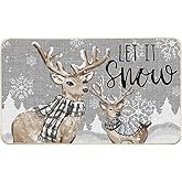 Amazon.com: Artoid Mode Grey Snowflakes Snowman Let It Snow Winter ...