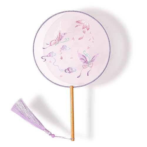Chinese Fan Embroidery Hand Circular Fan, China Han Ancient Dance ...