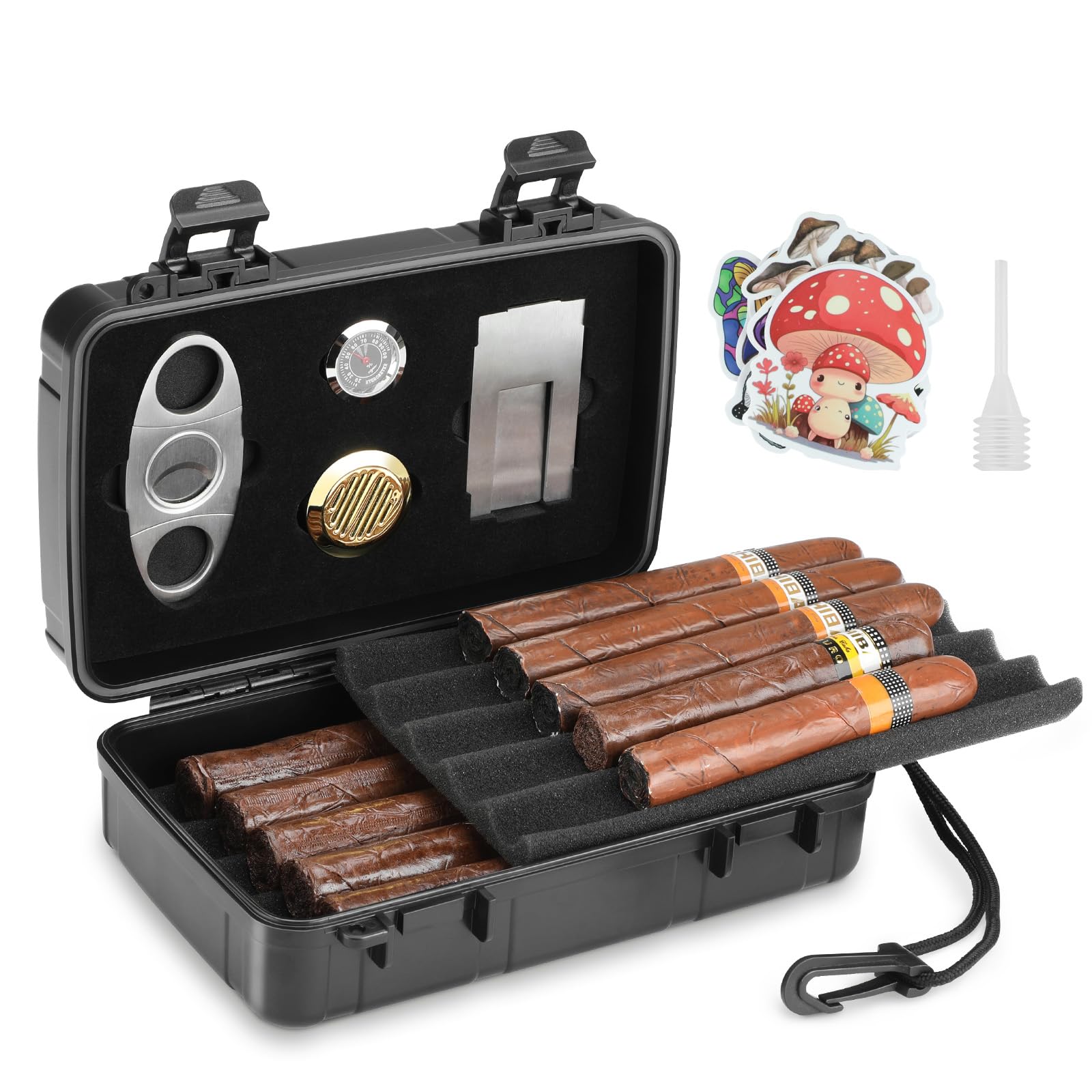 Kyrgyzst Travel Cigar Case Holds 10 Cigars, Portable Cigar Humidor ...