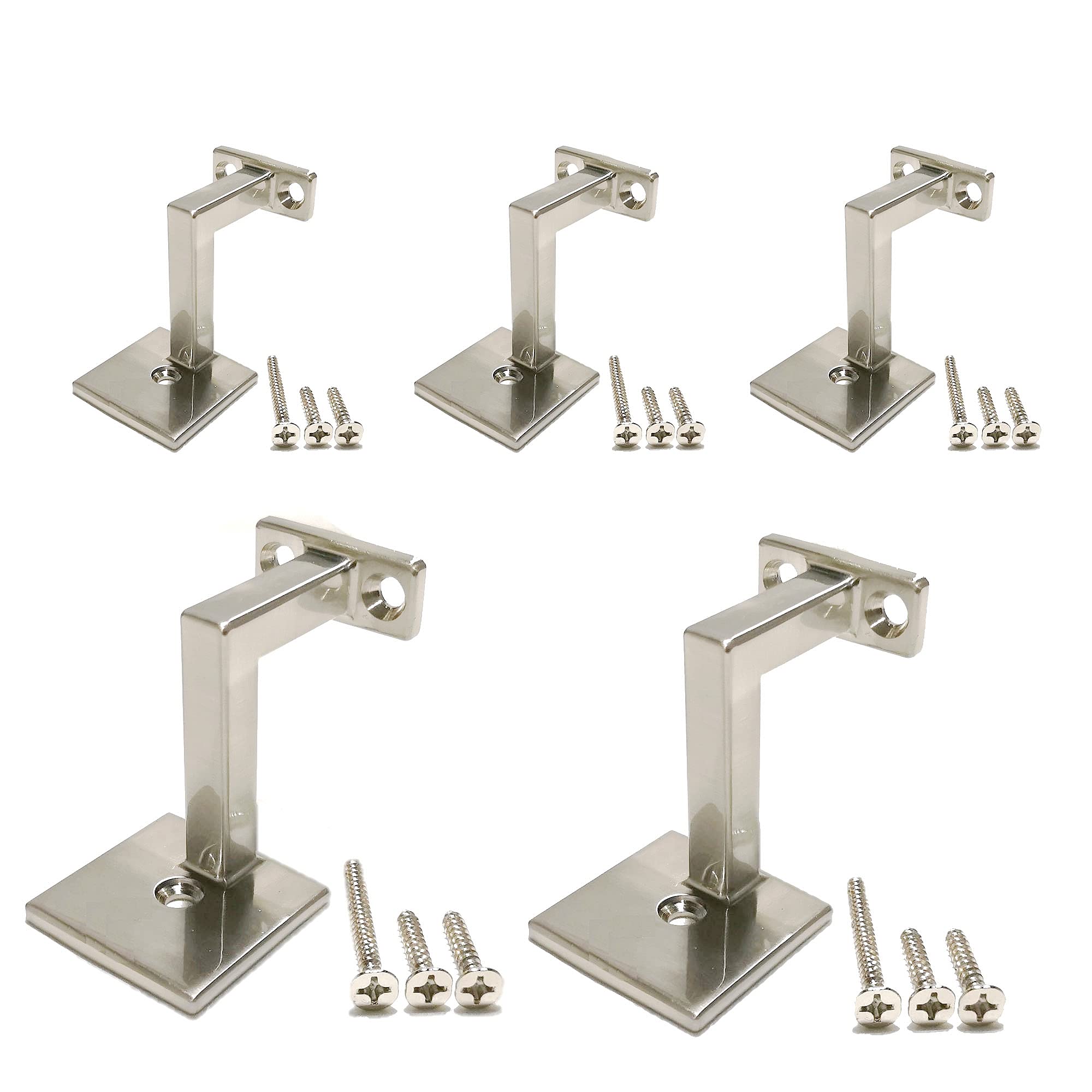Langdoly Square Handrail Brackets for Staircase Stair Railing Brackets ...