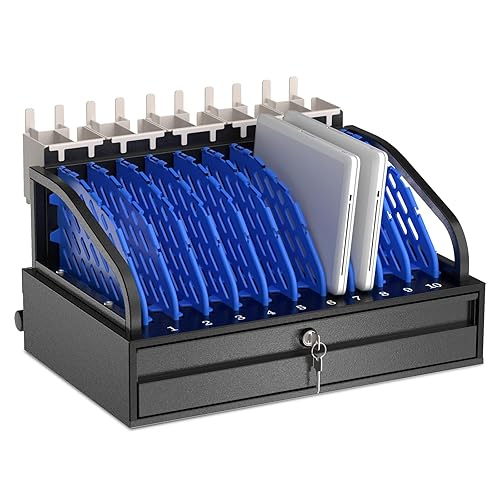 POCHAR 10-Device Open Charging Station for Chromebooks & Tablets ...