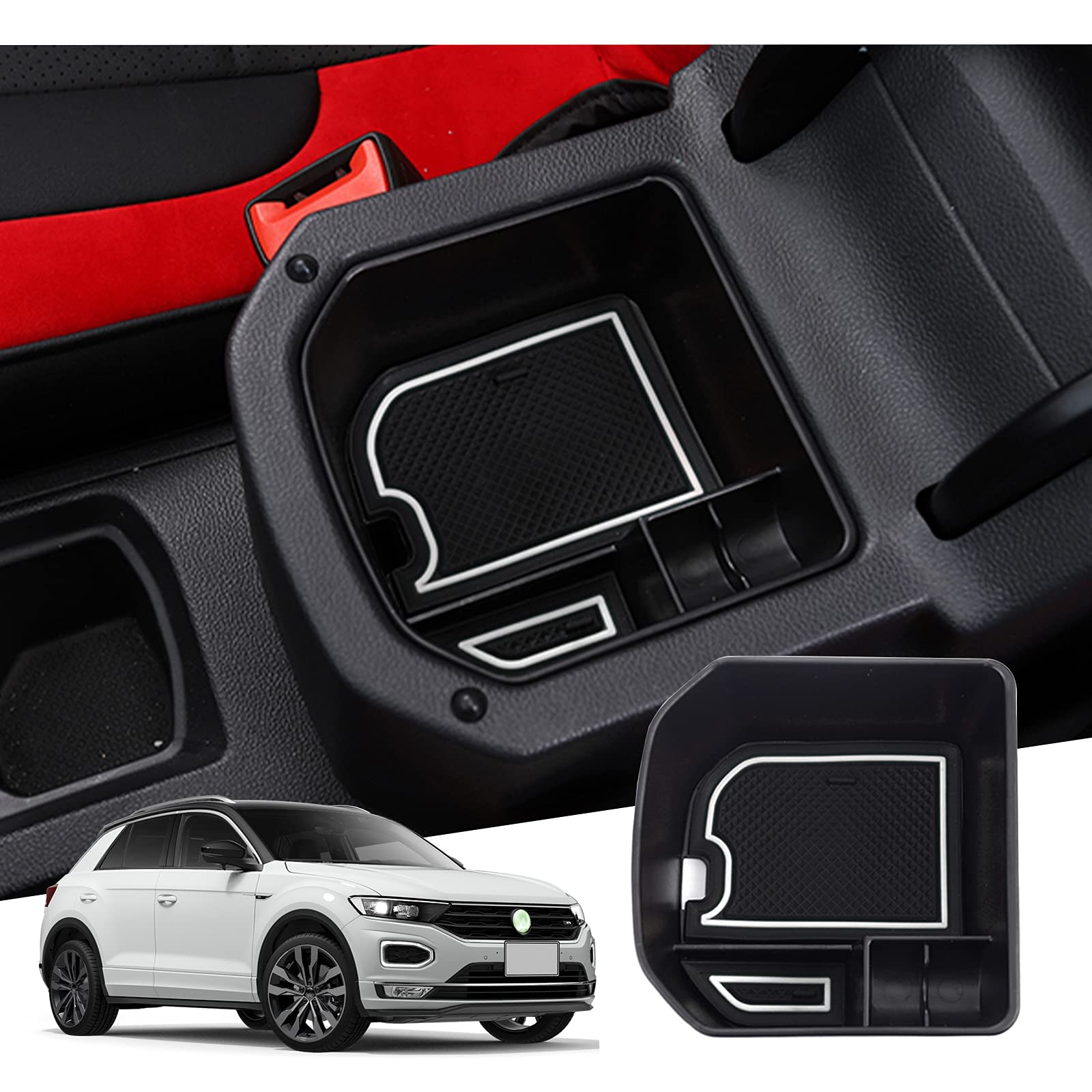 Mua [GAFAT] Volkswagen VW T-Roc Tea Lock 2020-Present Exclusive Car Storage Box External Console ...