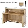 Tribesigns Reception Desk with Counter, 57-Inch Rustic Front Desk ...