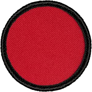 Amazon.com: 2" Diameter Round Blank Patch -Red and Black Patrol Patch ...