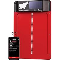 RUN-CHICKEN Door (RED) Automatic Chicken Coop Door Opener with Timer, Programmable Light Sensor ...