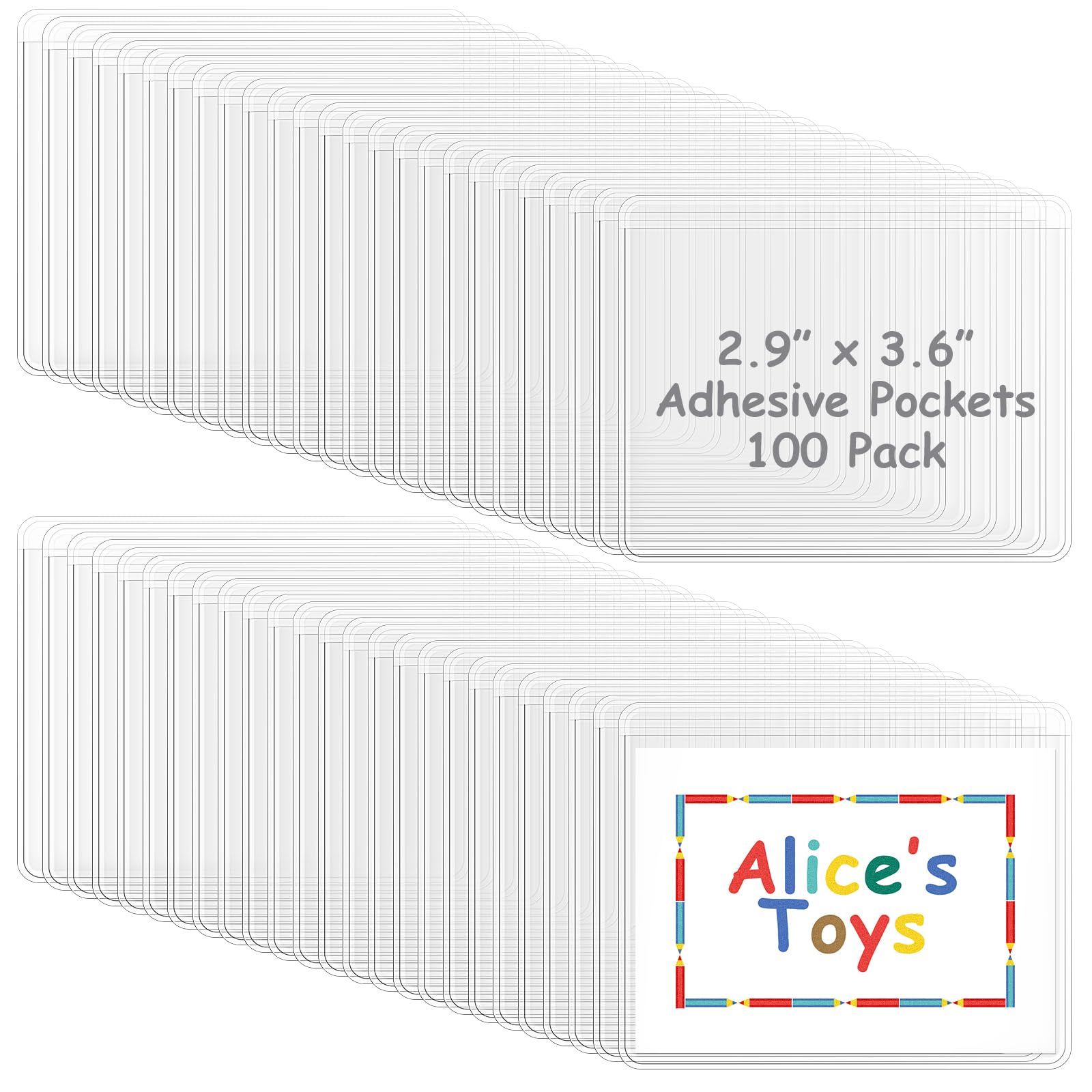 Jeyiour 100 Pcs Label Holders Adhesive Nameplate Pockets Storage Bin ...